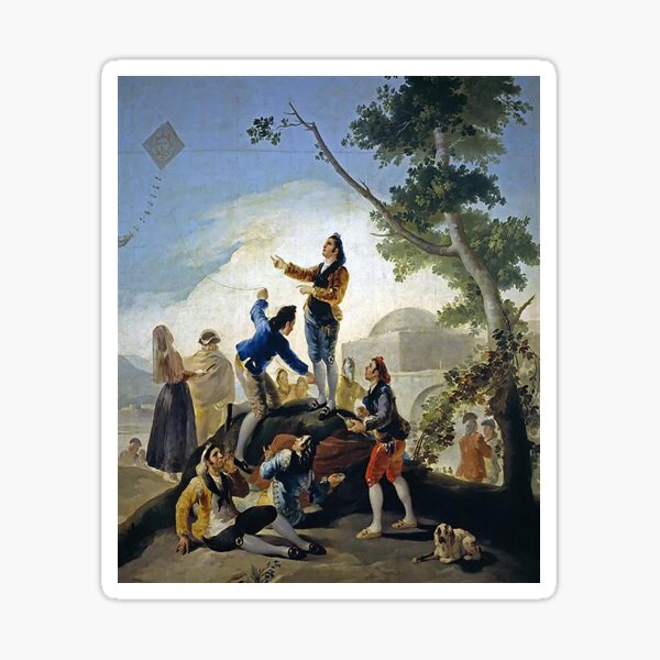 "The Kite - Francisco Goya" Sticker for Sale by wonderdesigne | Redbubble