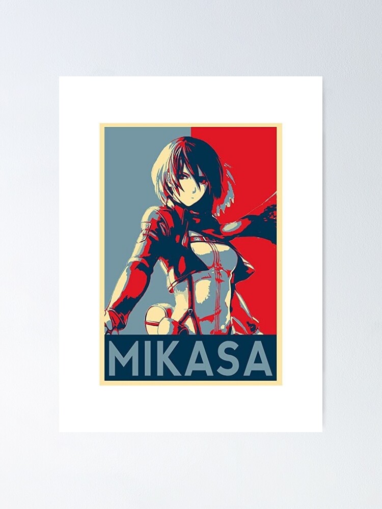 "mikasa attack on titan" Poster for Sale by nicolasrl | Redbubble