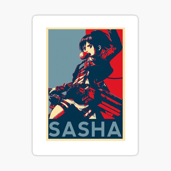 "sasha attack on titan" Sticker by nicolasrl | Redbubble