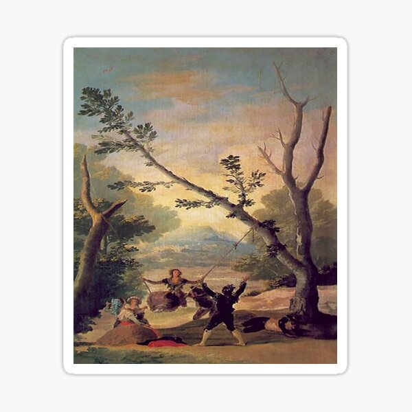 "The Swing - Francisco Goya" Sticker by wonderdesigne | Redbubble