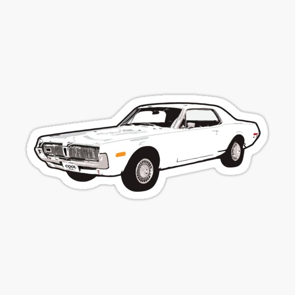"White 60s MC" Sticker for Sale by CoolRide | Redbubble