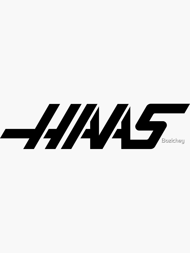 "HAAS LOGO" Sticker by Bozichey | Redbubble