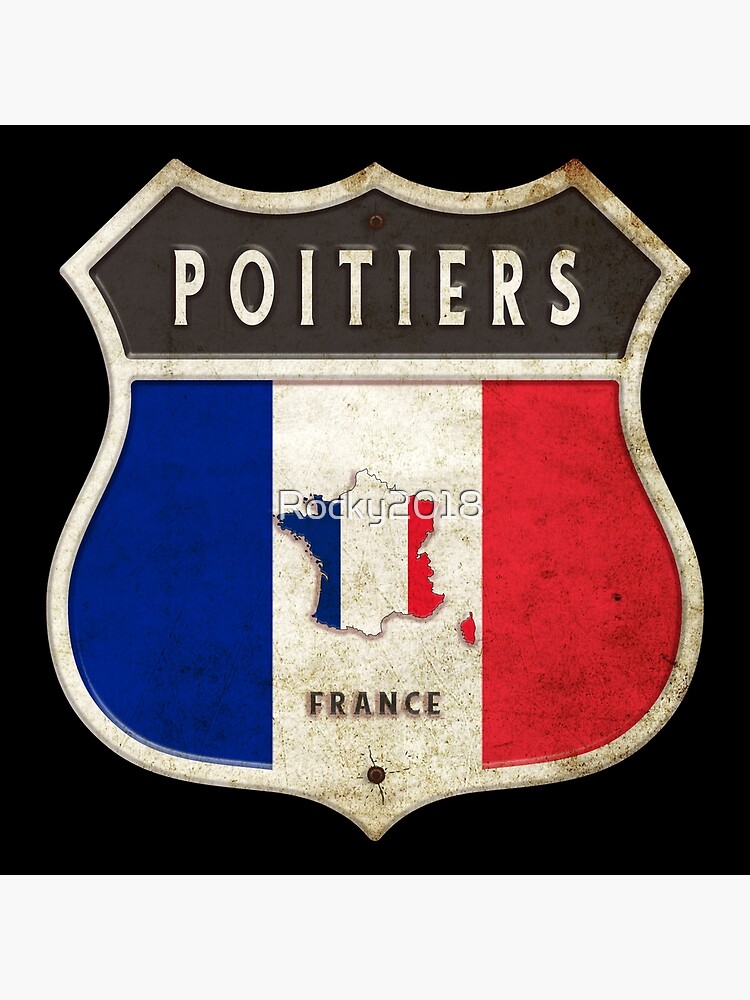 Lámina fotográfica «Diseño de banderas de escudo de armas de Poitiers ...