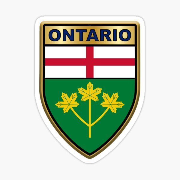 "ONTARIO Flag Gifts, Phone Cases, Stickers & Products (1)" Sticker by ...