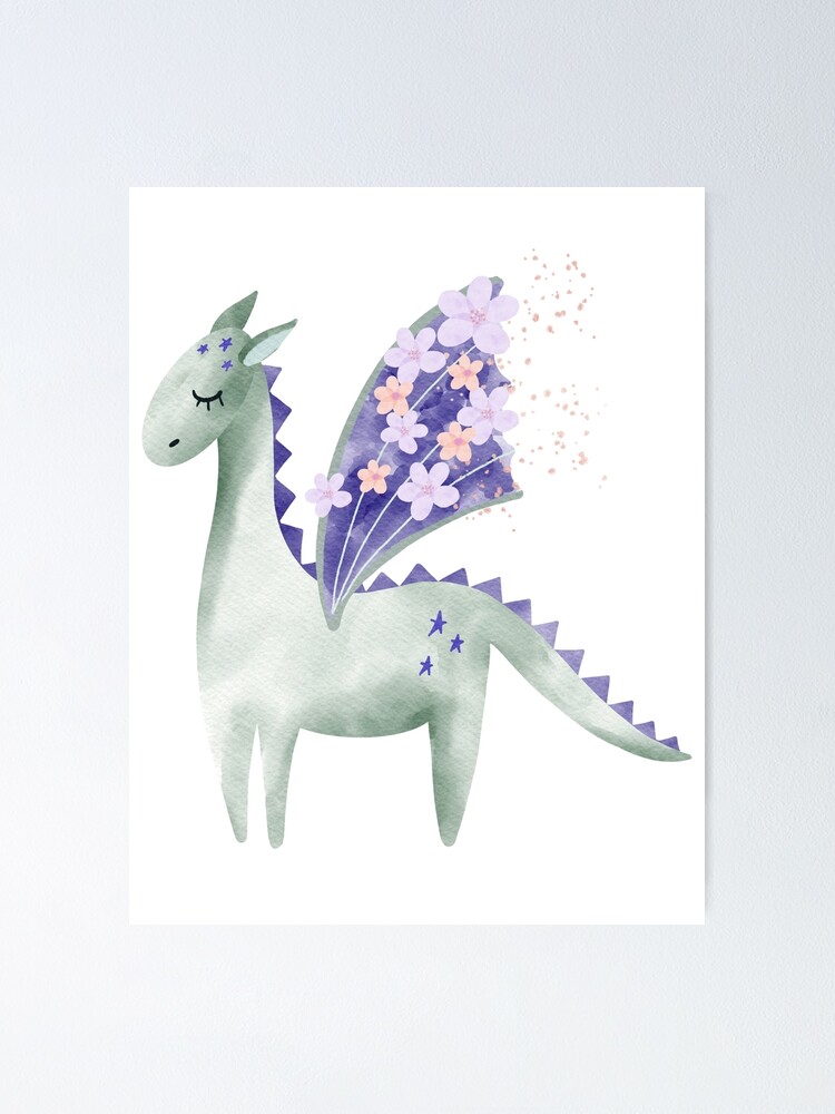 "Pretty Dragon" Poster for Sale by DragonDameVA | Redbubble