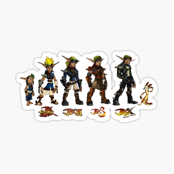 "Jak and Daxter Saga - Full Colour Sketched" Sticker for Sale by ...