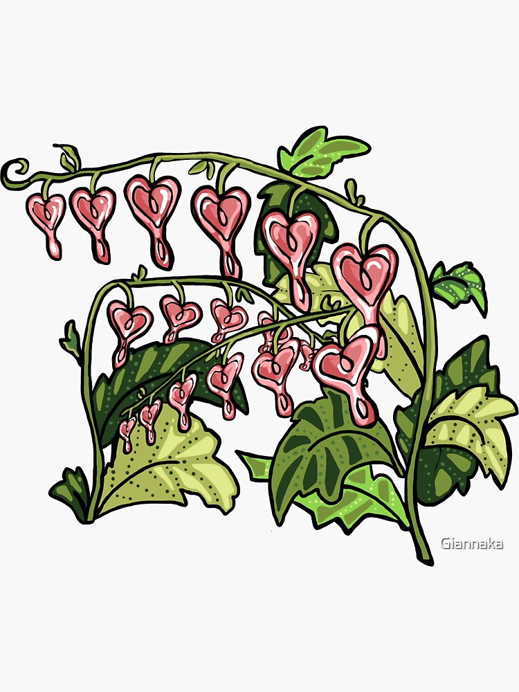"Bleeding Hearts" Sticker by Giannaka | Redbubble