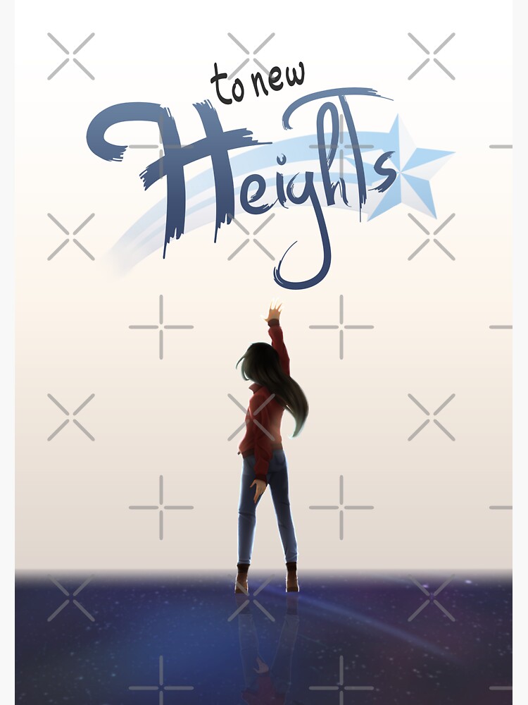 "To new heights" Sticker by Sander-sonia | Redbubble