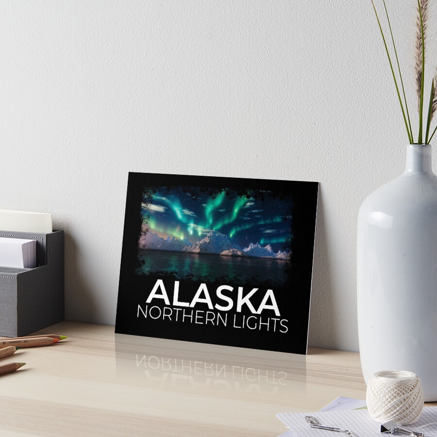 "Alaskan Northern Lights Aurora Borealis" Art Board Print by ...