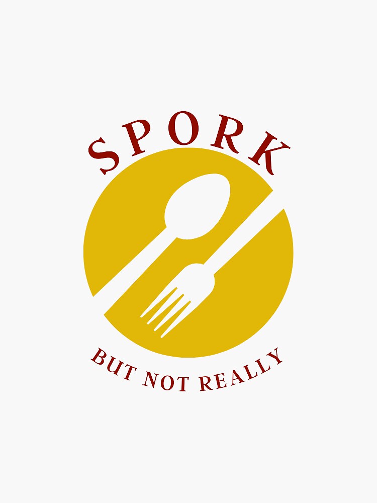 "Spork???" Sticker by maxswerve | Redbubble