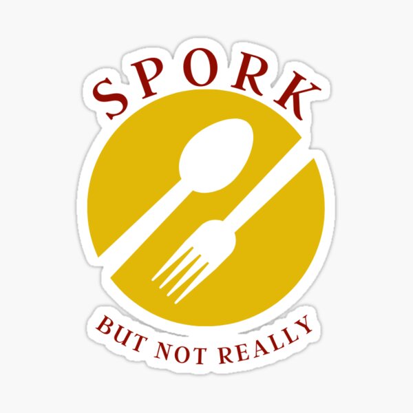 "Spork???" Sticker by maxswerve | Redbubble