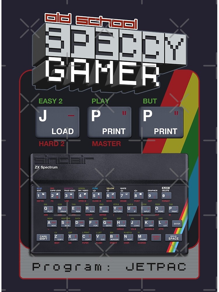 Póster «Old School Speccy Gamer - Programa: Jetpac | Computadora ...