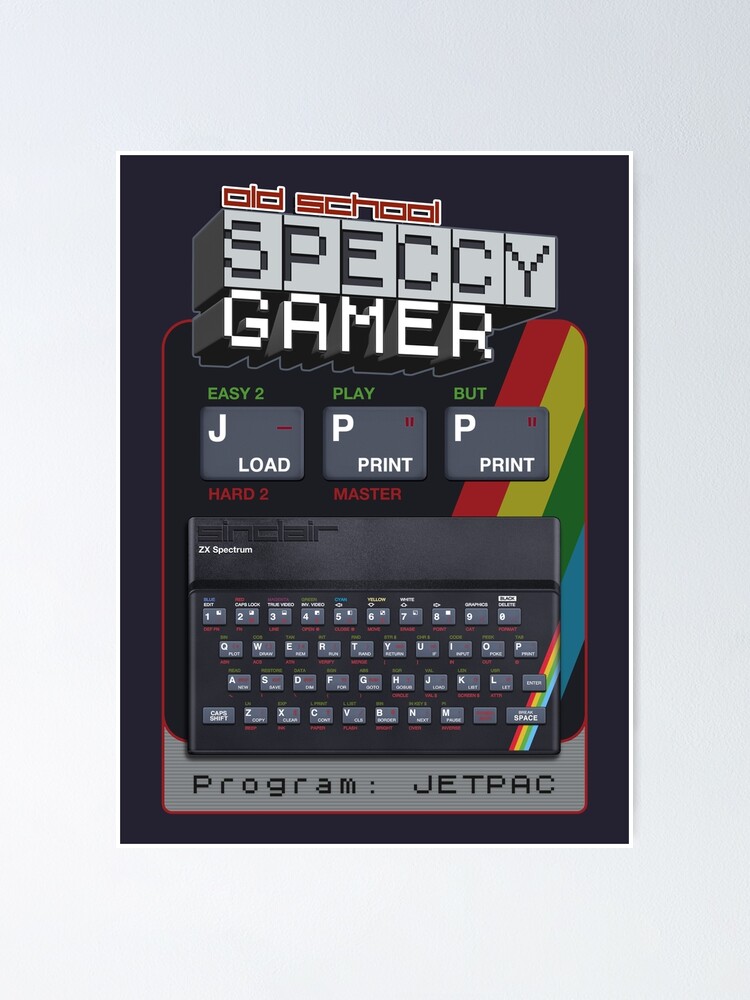 Póster «Old School Speccy Gamer - Programa: Jetpac | Computadora ...