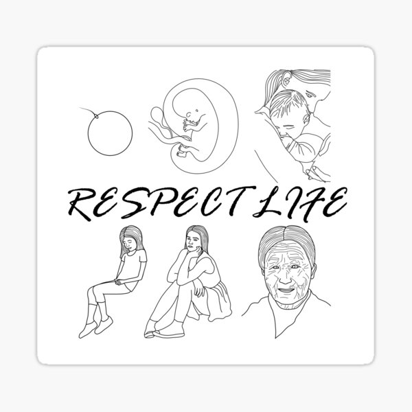 "Respect life" Sticker by Ektomaluja | Redbubble