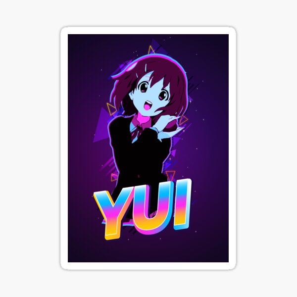 "Yui Hirasawa | K On" Sticker by PurpleStudio6 | Redbubble