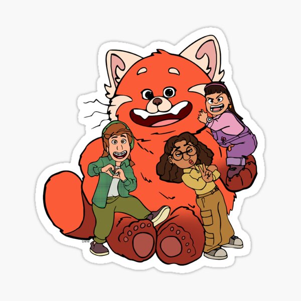 "Red creser : Turning red" Sticker for Sale by atktdesigns | Redbubble