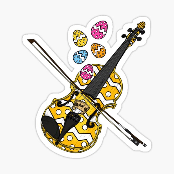 "Easter Violin Violinist Musician" Sticker by doodlerob | Redbubble