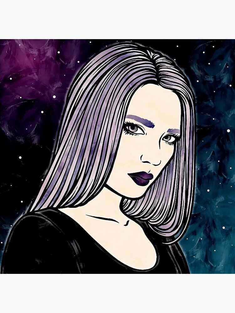 "Aesthetic Cosmic Lady Wandering Through Stars" Poster by Gorgon ...