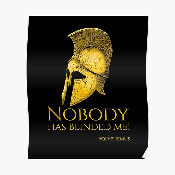 "Ancient Greek Mythology - Nobody has blinded me! - Polyphemus" Poster ...
