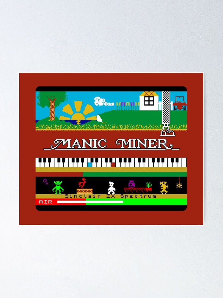 "Manic Miner Main Menu - Willy, Enemies, Piano and Game Over Foot ...