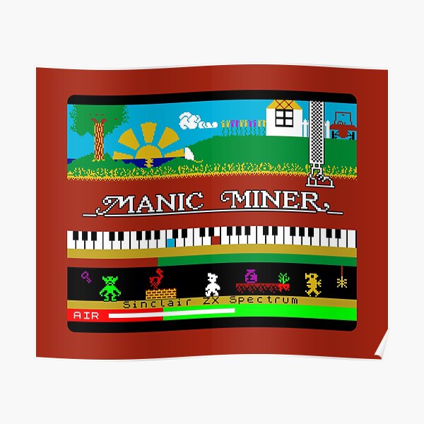 "Manic Miner Main Menu - Willy, Enemies, Piano and Game Over Foot ...