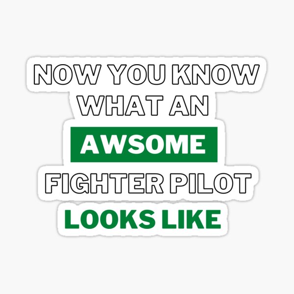 "Fighter Pilot Quotes" Sticker by fashionoose | Redbubble