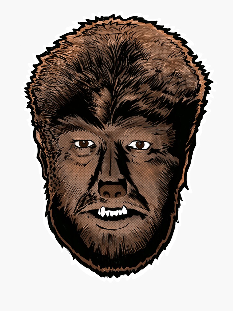 "The Wolfman" Sticker by TheHawksAerie | Redbubble