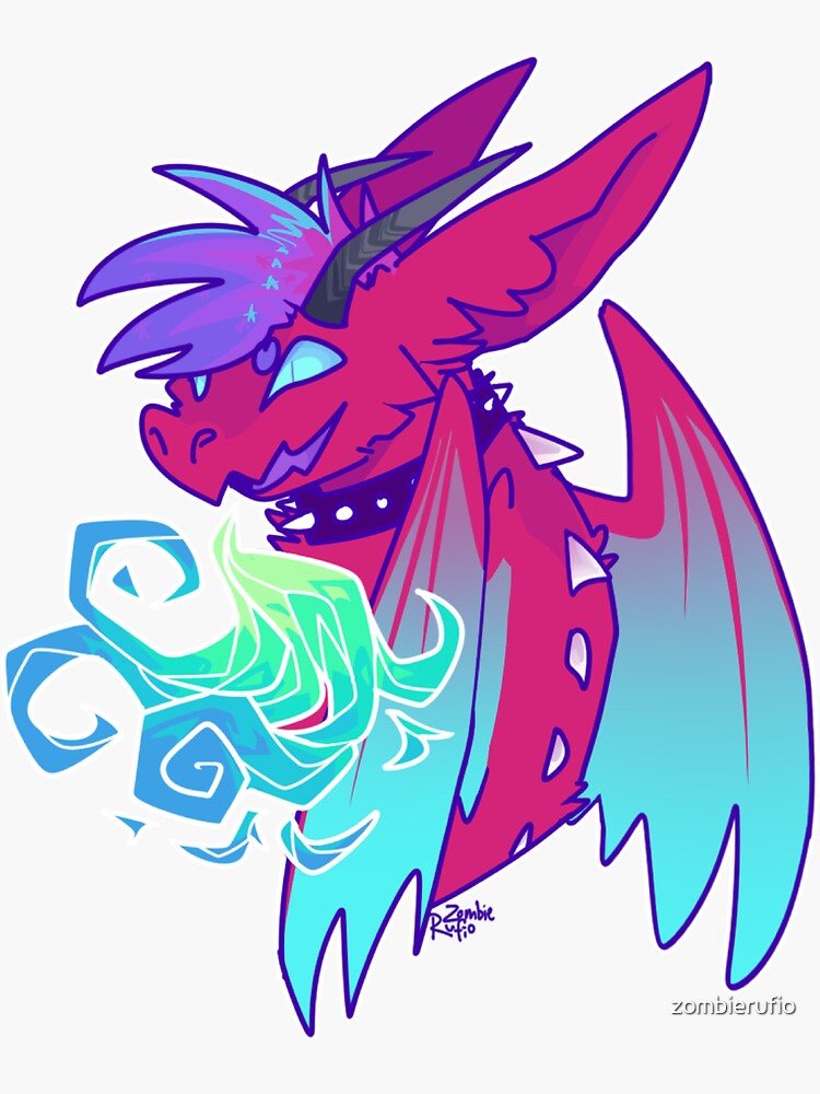 ">:3c" Sticker by zombierufio | Redbubble