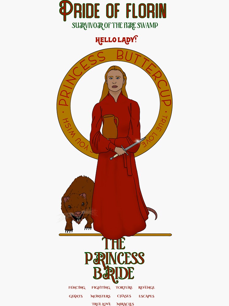 "Princess Buttercup " Sticker by NotoriousPopArt | Redbubble