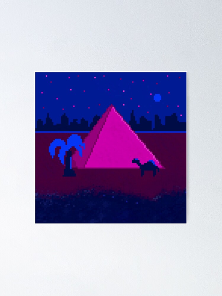 "Outrun Pixel Pyramid" Poster for Sale by IncognitoShark | Redbubble