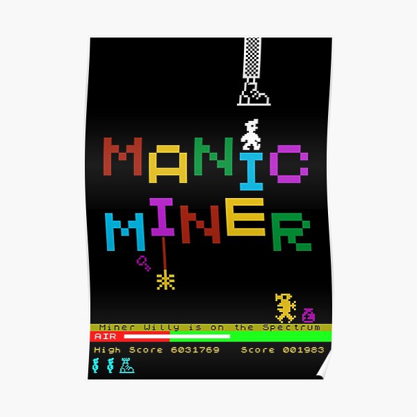 Póster «Logotipo de Manic Miner - Miner Willy está en el espectro ...