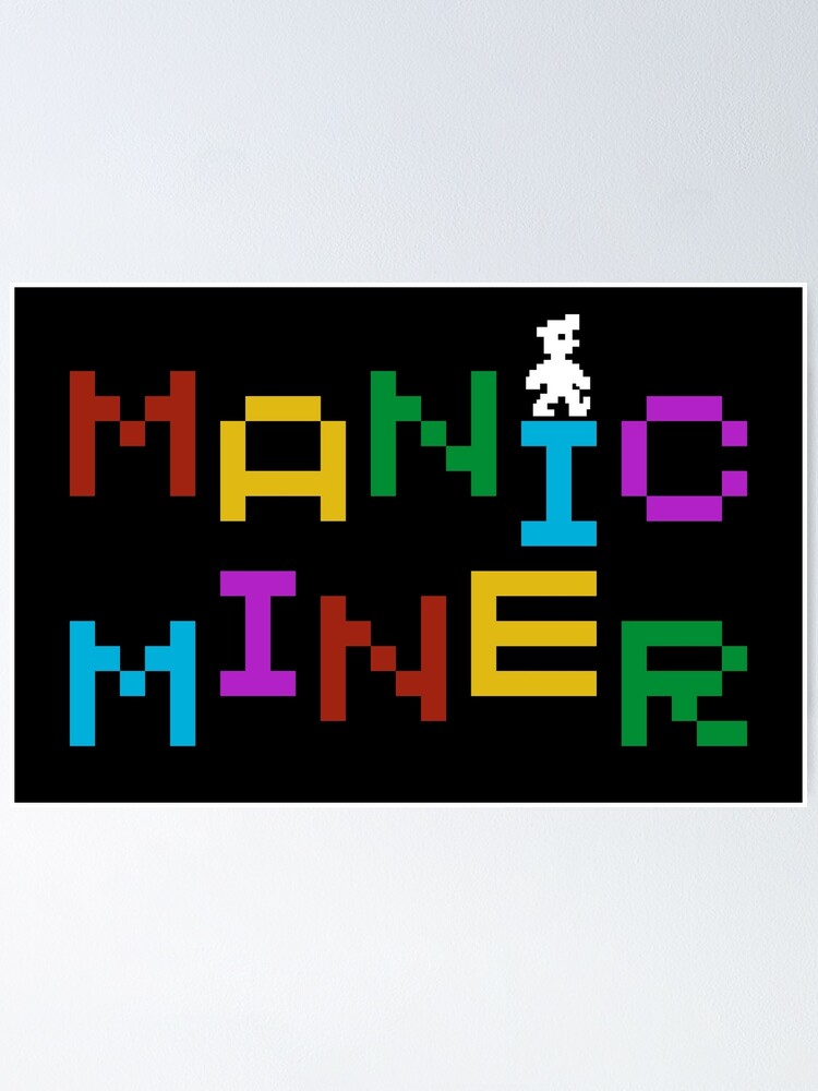 "Manic Miner Logo and Willy | Sinclair ZX Spectrum - 80s 8-bit Retro ...