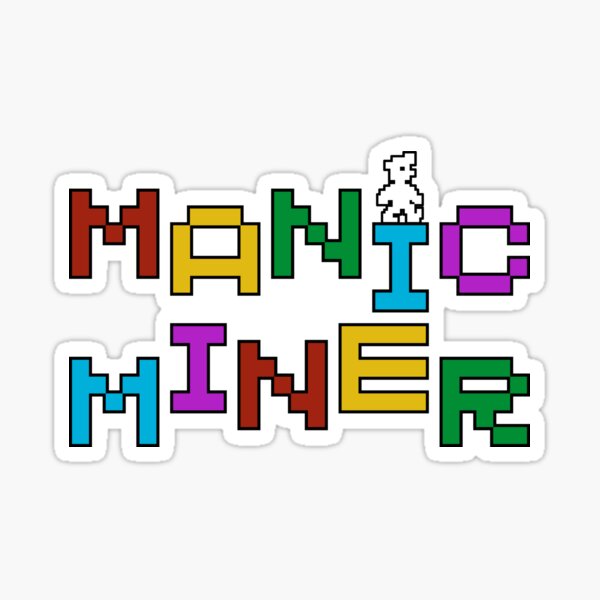 "Manic Miner Logo and Willy | Sinclair ZX Spectrum - 80s 8-bit Retro ...
