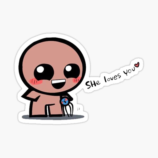 "the binding of isaac" Sticker by astaplan | Redbubble