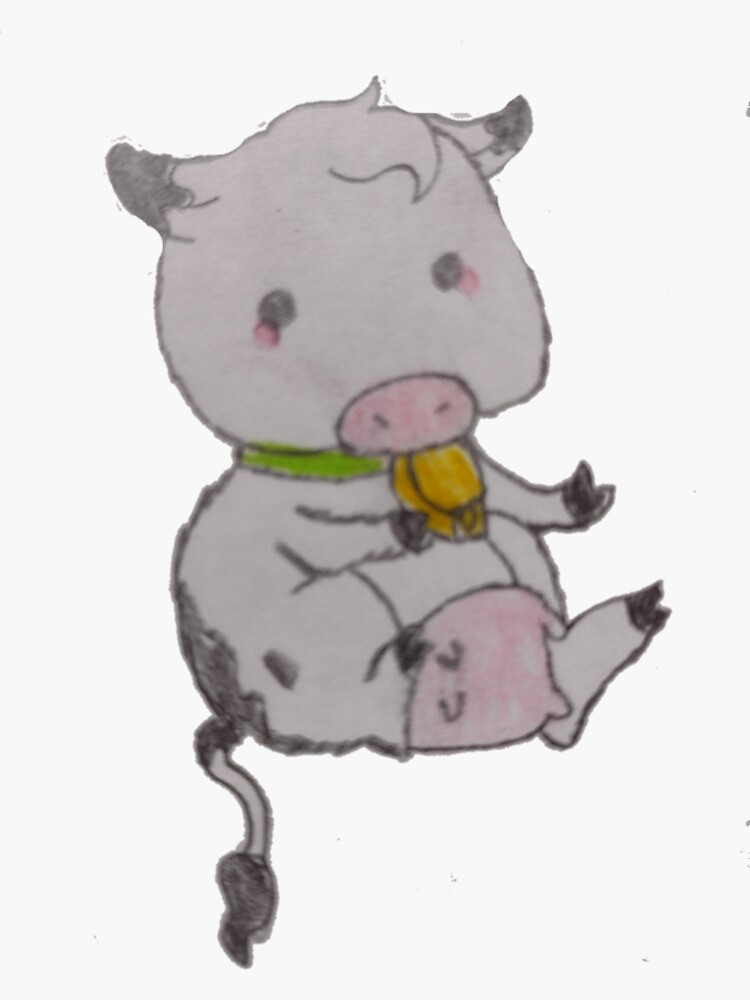 "Chibi cow" Sticker by SchizofenicArt | Redbubble