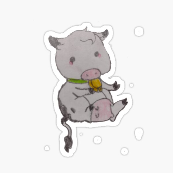 "Chibi cow" Sticker by SchizofenicArt | Redbubble