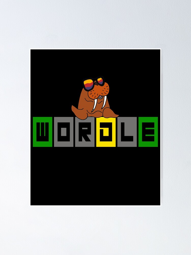 "Funny Wordle Walrus Word Game Cartoon" Poster for Sale by naturesfancy ...