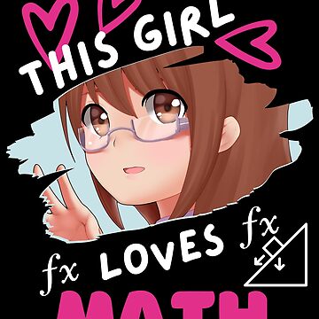"This Girl Loves Math Funny And Cute Design For Math Lover" Sticker for ...