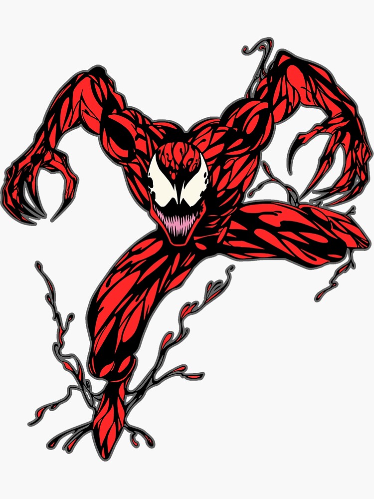 "Carnage" Sticker for Sale by Poppinscott | Redbubble