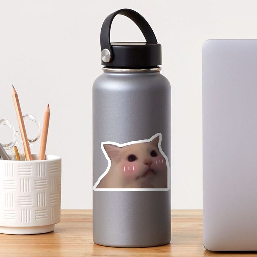 "Blushing Thurston Cat" Sticker for Sale by lichwitch | Redbubble