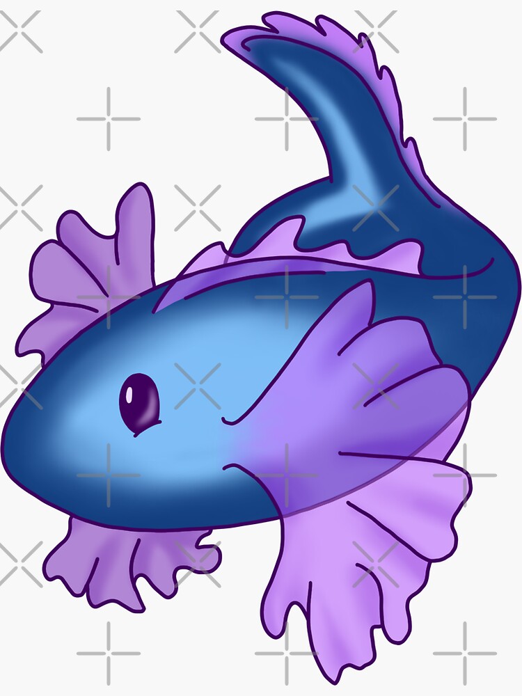 "A Little Fishy called Shelly" Sticker for Sale by Xiathoras | Redbubble