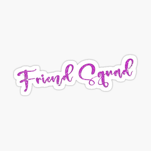 "Purple Glitter Friend Squad" Sticker by Kawai-Corner | Redbubble