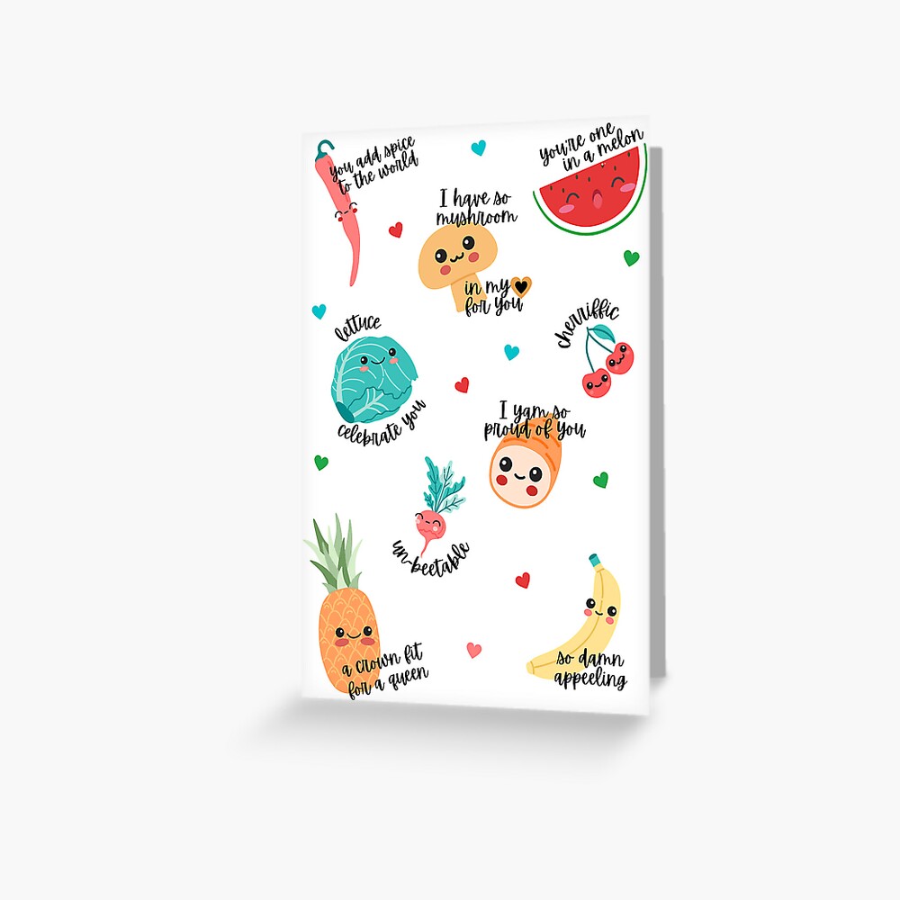 "Cute Food Pun | Motivational Affirmations | Puny Vegan | Fun Veggie ...