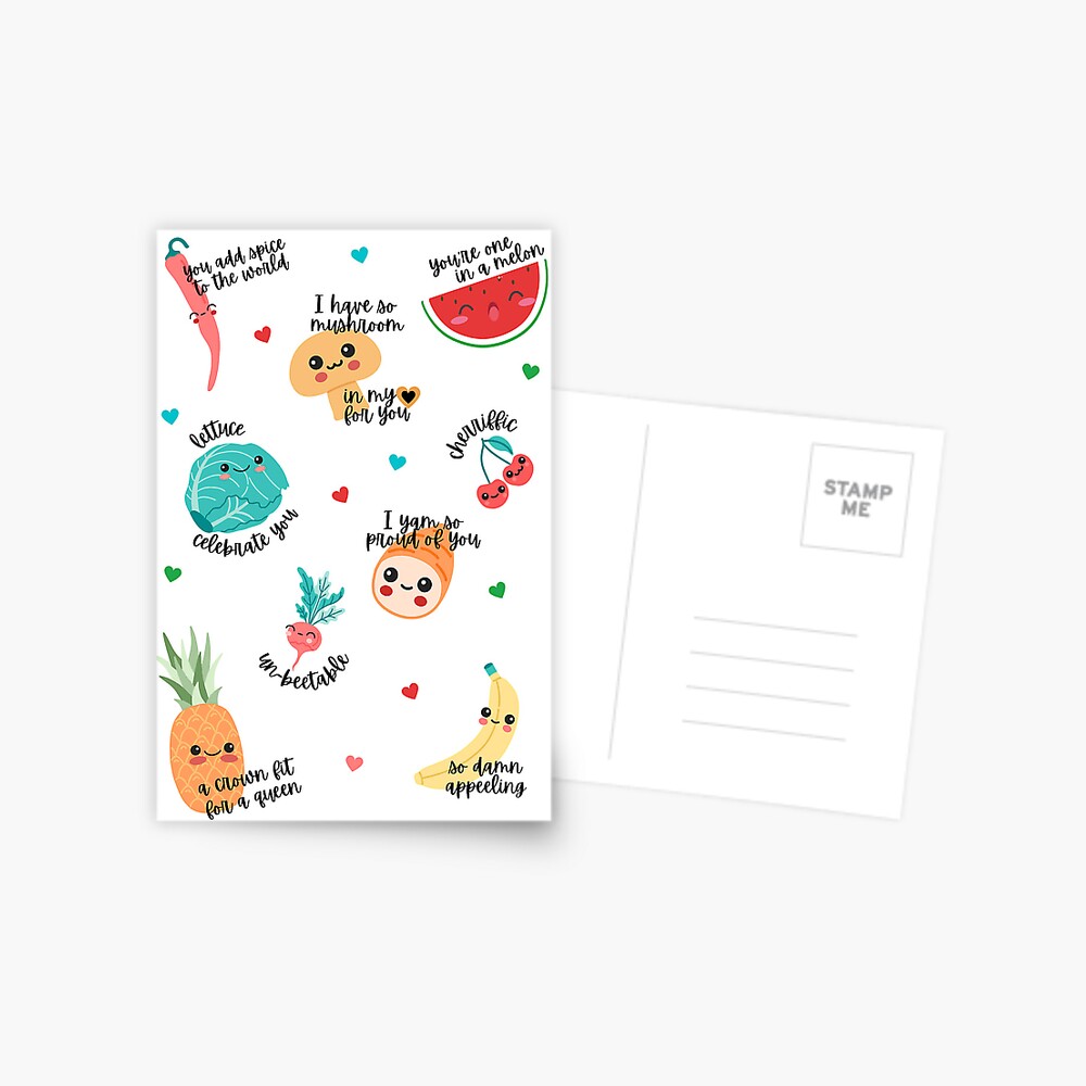 "Cute Food Pun | Motivational Affirmations | Puny Vegan | Fun Veggie ...
