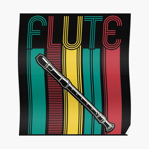 "Flute wind instrument music Vintage" Poster by SenjitSumo | Redbubble