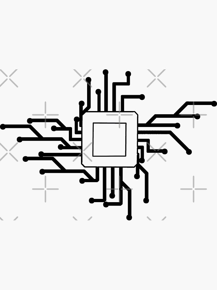 "cpu microcontroller and microprocessor" Sticker for Sale by ...