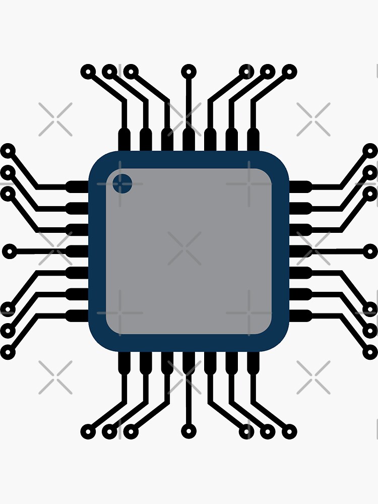 "cpu microcontroller and microprocessor" Sticker for Sale by ...