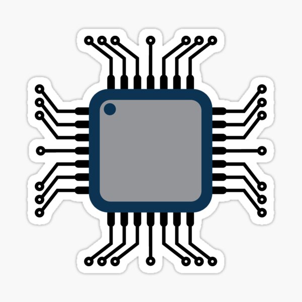 "cpu microcontroller and microprocessor" Sticker for Sale by ...