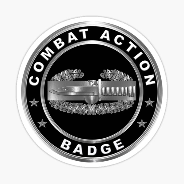 "Combat Action Badge " Sticker by SoldierAlways | Redbubble