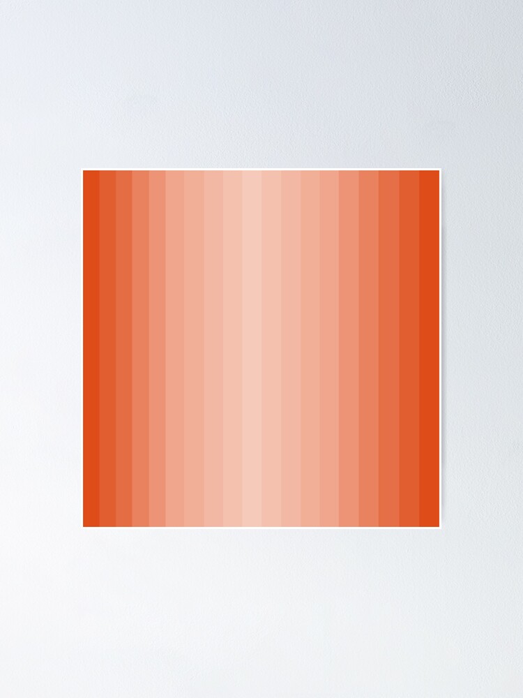 Póster «diseño de patrón de rayas verticales en la paleta naranja de ...